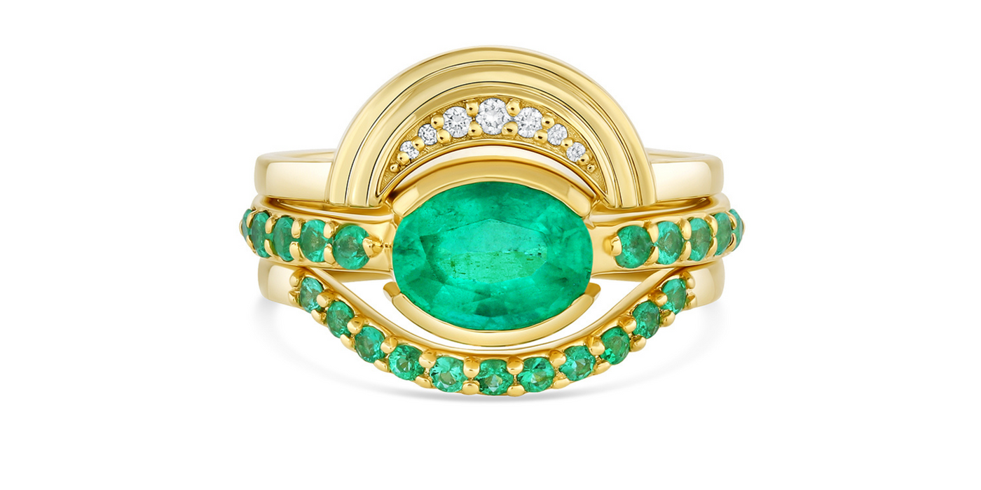 Padparadscha sapphire engagement ring - at 12th HOUSE