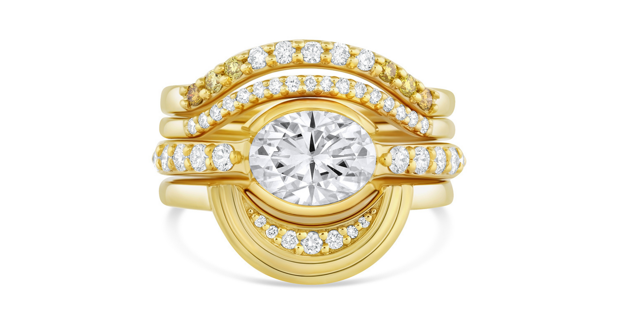 Padparadscha sapphire engagement ring - at 12th HOUSE