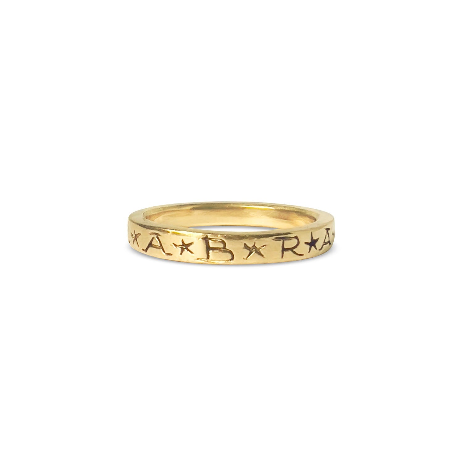 ABRACADABRA Five Golden Rings - 14k gold magical stacking ring