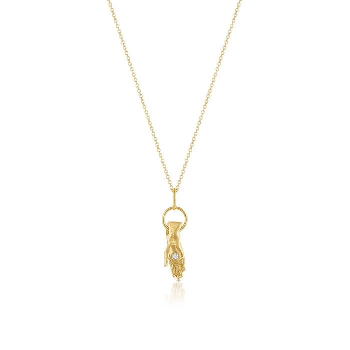 Diamond Hand Talisman Necklace | Fine Talisman Collection | 12th HOUSE
