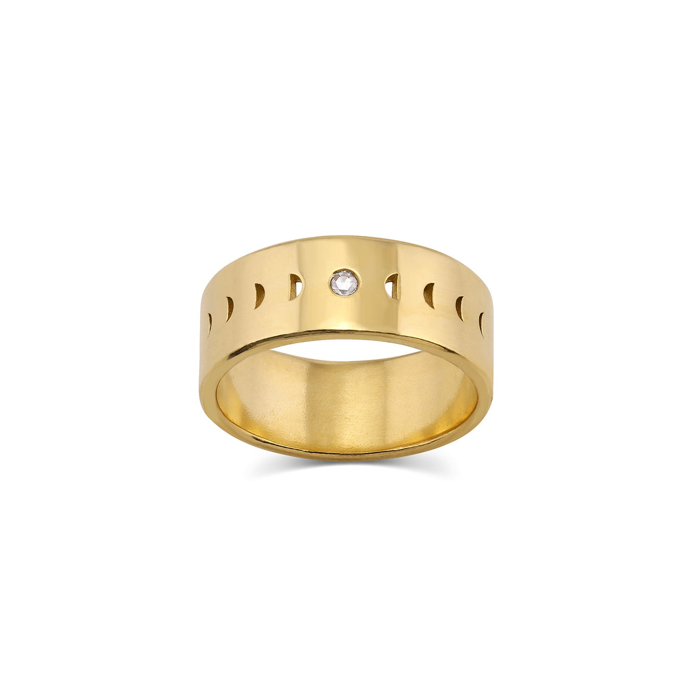 Gender Neutral Moon phase wedding band, exclusively at 12th HOUSE